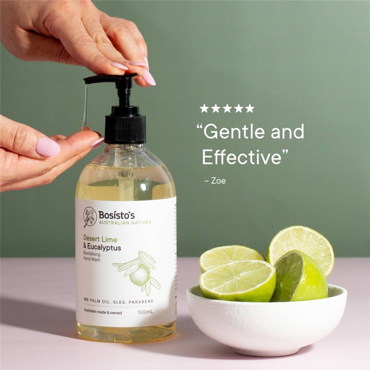 Bosisto's Desert Lime & Eucalyptus Hand Wash 500ml | Woolworths