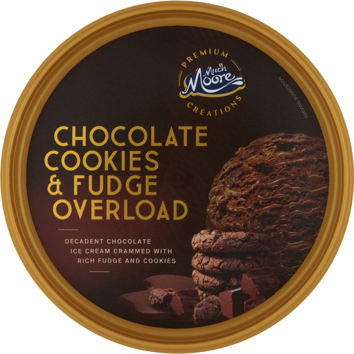 Much Moore Chocolate Cookies & Fudge Ice Cream 1l | Woolworths