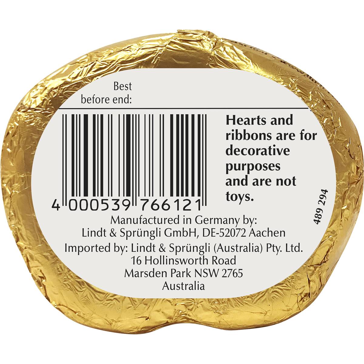 Lindt Milk Chocolate Teddy With Gold And Red Tag 100g | Woolworths