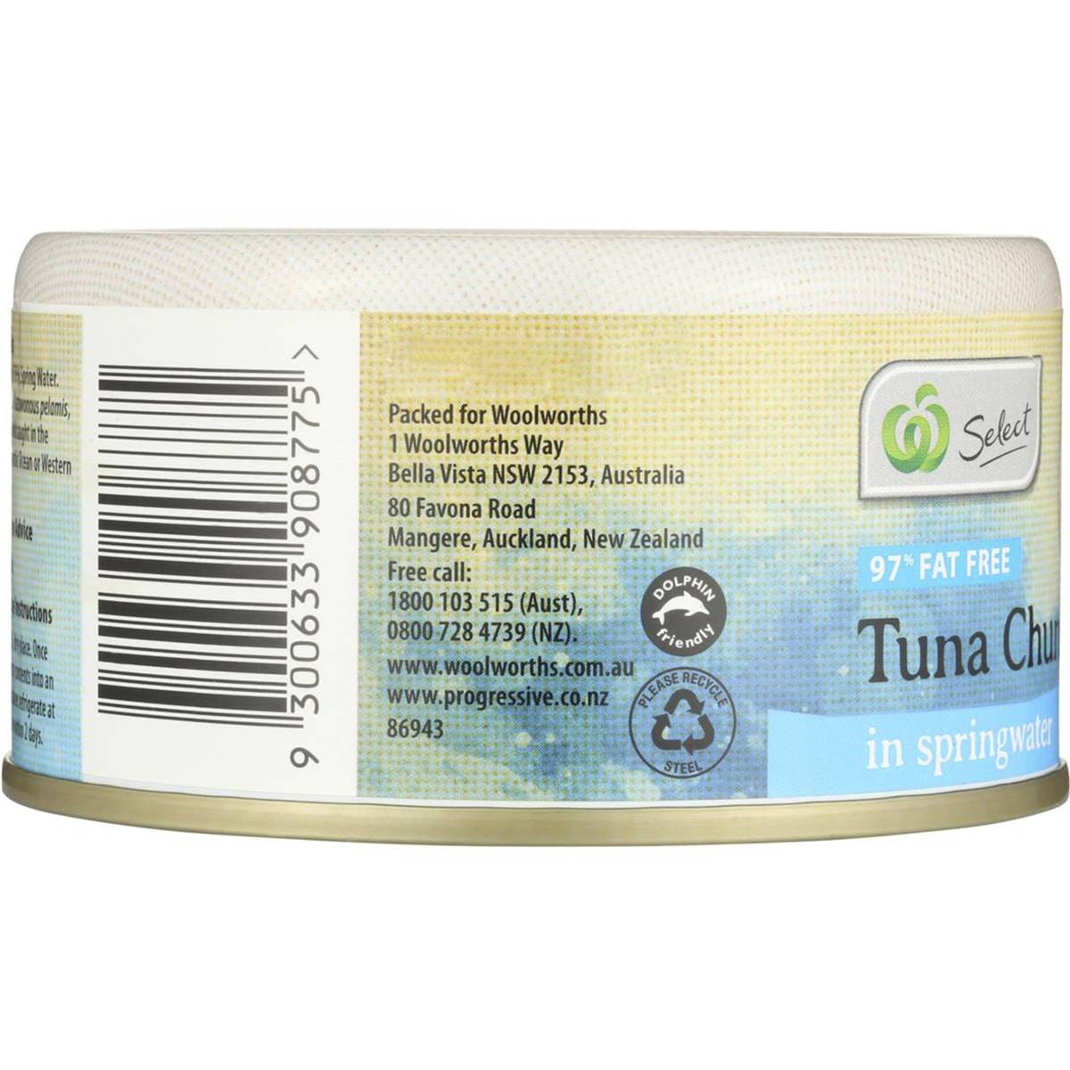 Select Tuna Chunks In Springwater 185g | Woolworths