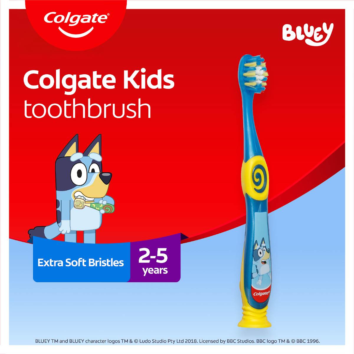 Colgate Kids Bluey 2-5 Years Extra Soft Bristles Toothbrush Each ...