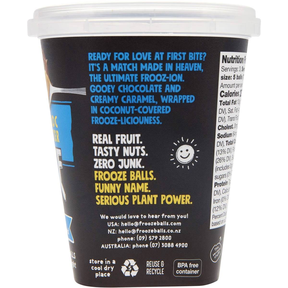 Frooze Balls Caramel Choc Peanut Butter 210g | Woolworths