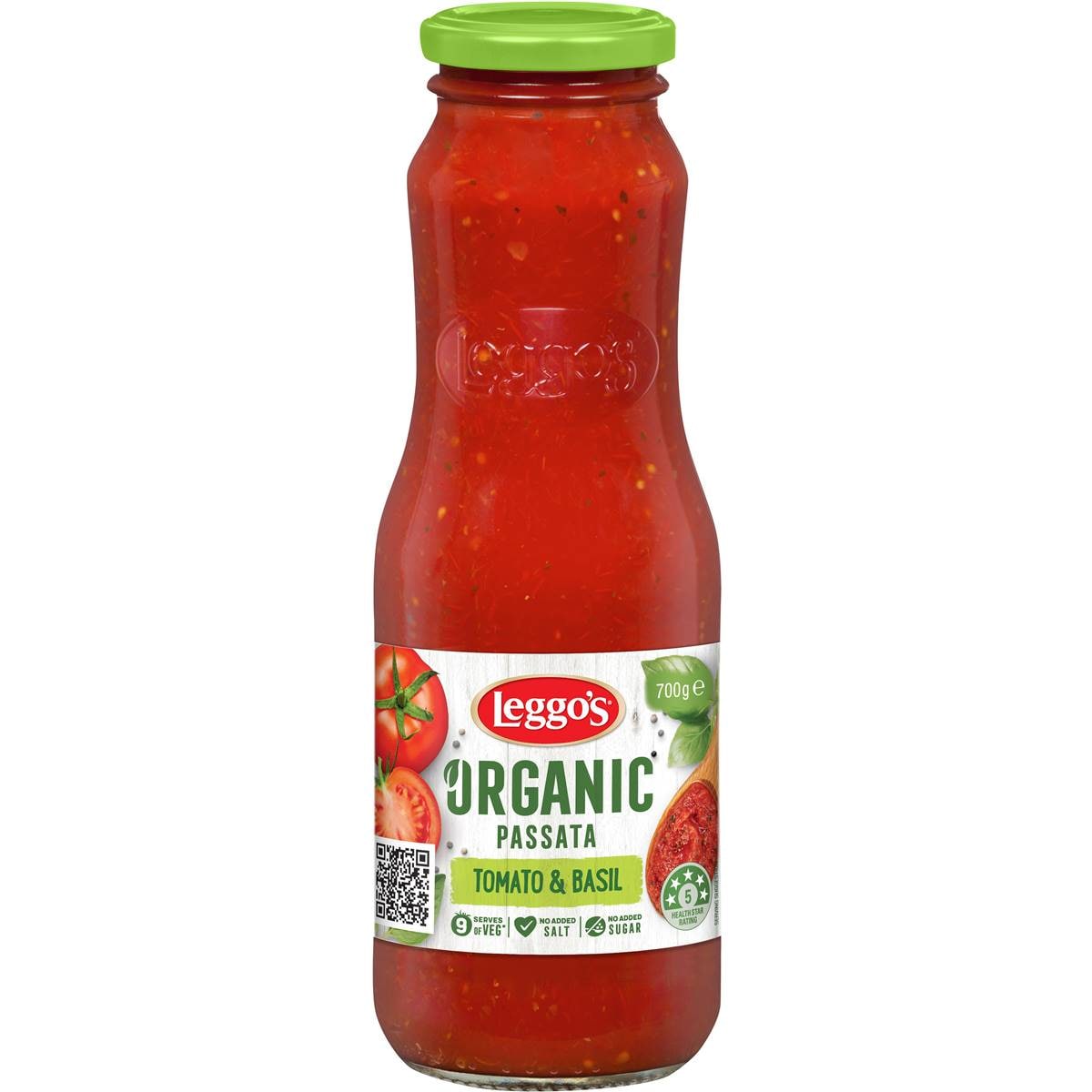 Leggos Organic Passata Tomato & Basil 700g | Woolworths