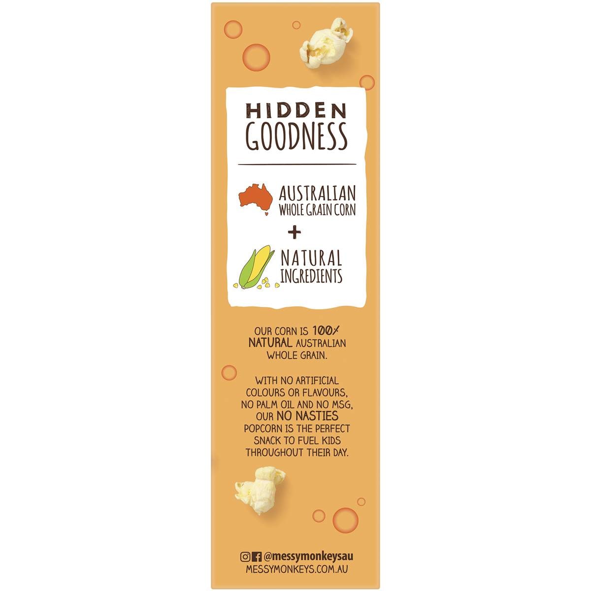 Messy Monkeys Gluten Free Air Popped Popcorn Orange Pop Soda Flavour 6 ...