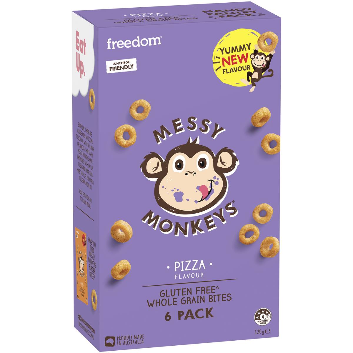 Messy Monkeys Gluten Free Whole Grain Bites Pizza Flavour 6 Pack ...