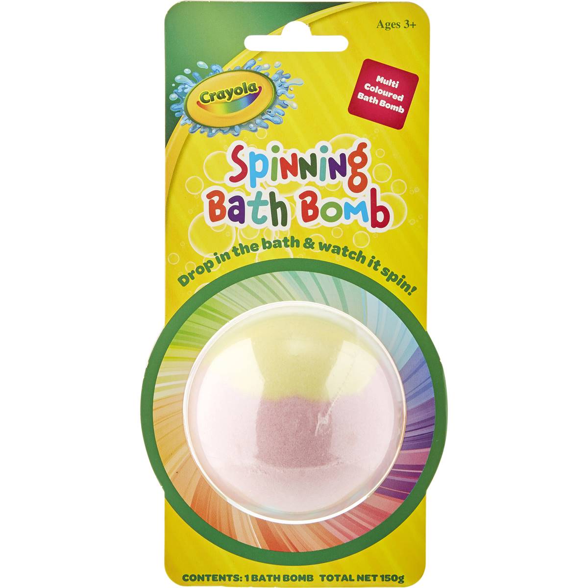 Crayola Spinning Bath Bomb Each | Woolworths