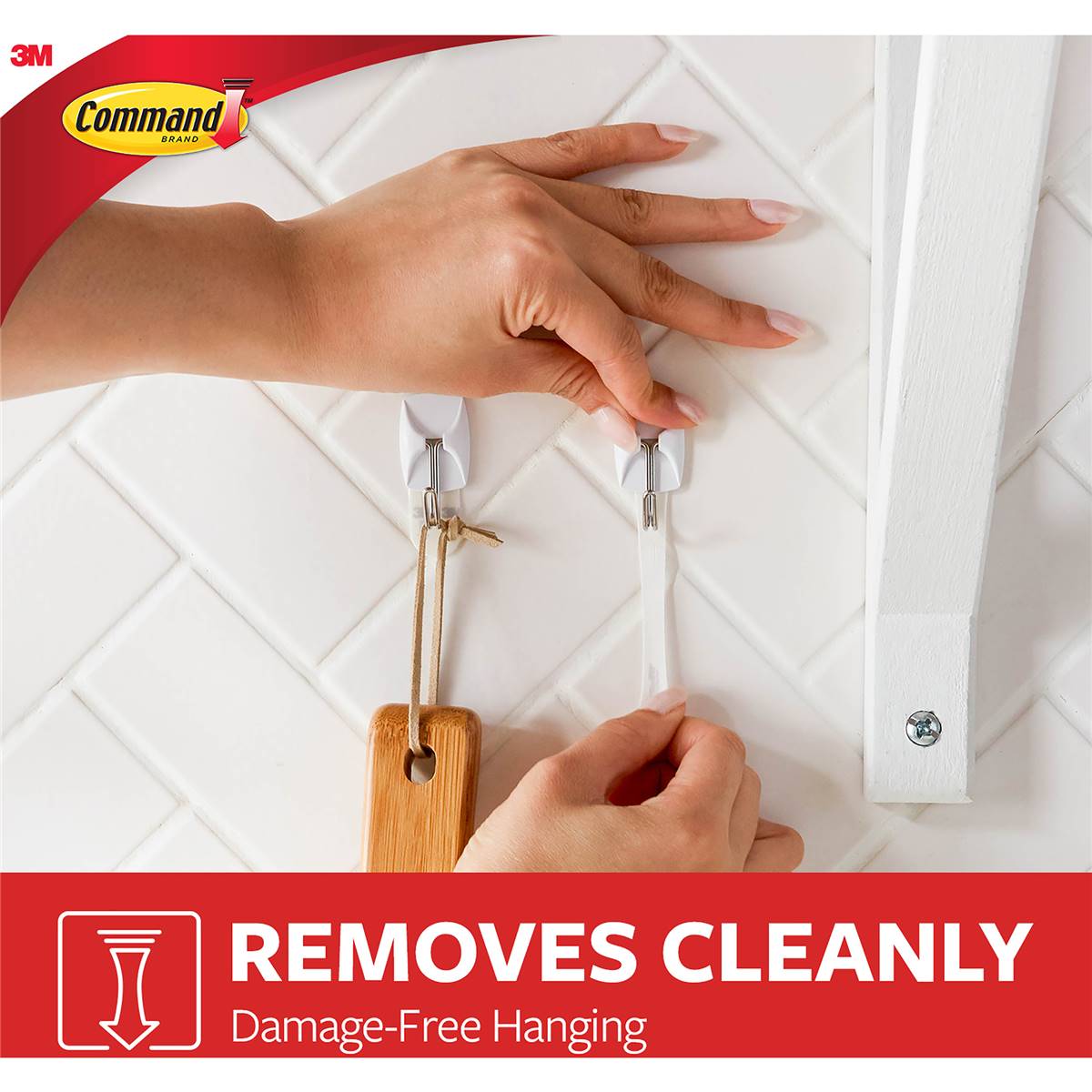 3m Command Utensil Hooks Small White 3 Pack | Woolworths