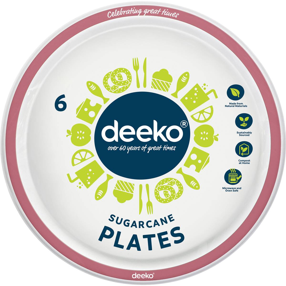 Deeko Sugarcane Plates 26cm 6 Pack Woolworths Deeko Sugarcane Plates 26cm 6 Pack Woolworths