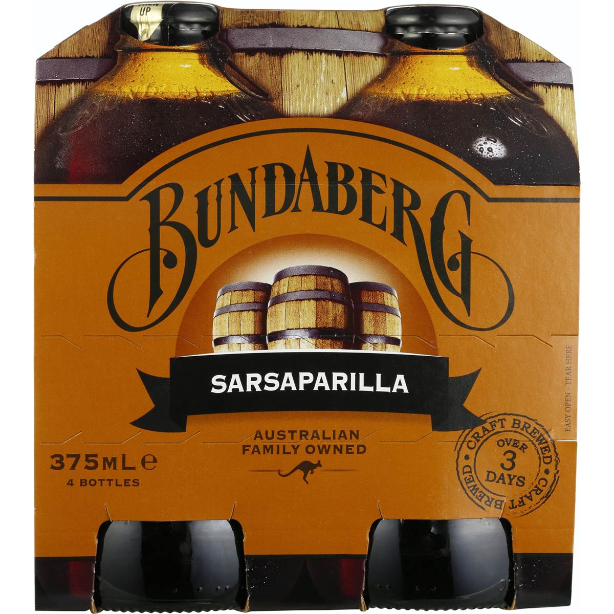 Bundaberg Sarsaparilla 4x375ml | Woolworths