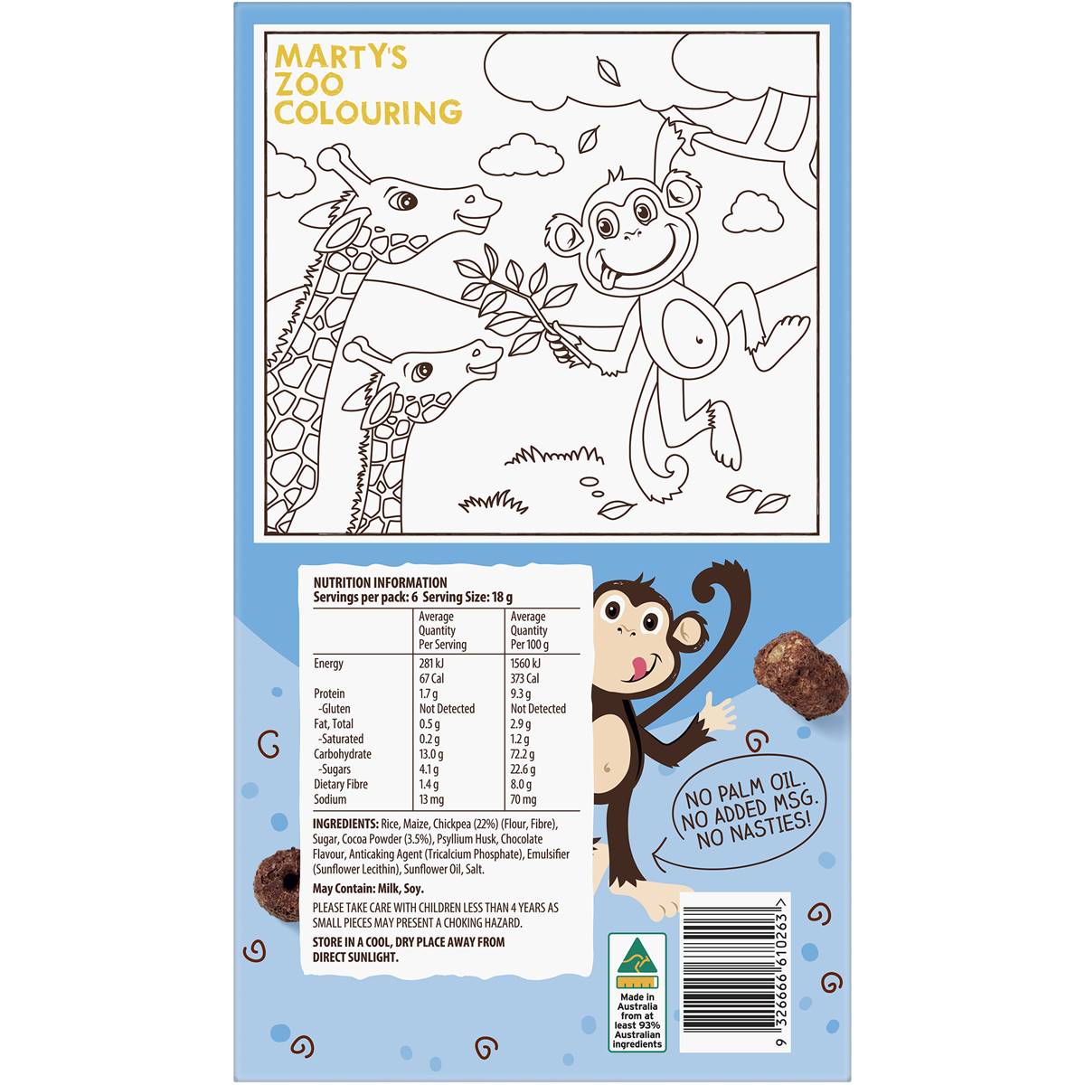 Messy Monkeys Gluten Free Lunchbox Loops Choc Shake Flavour 6 Pack ...