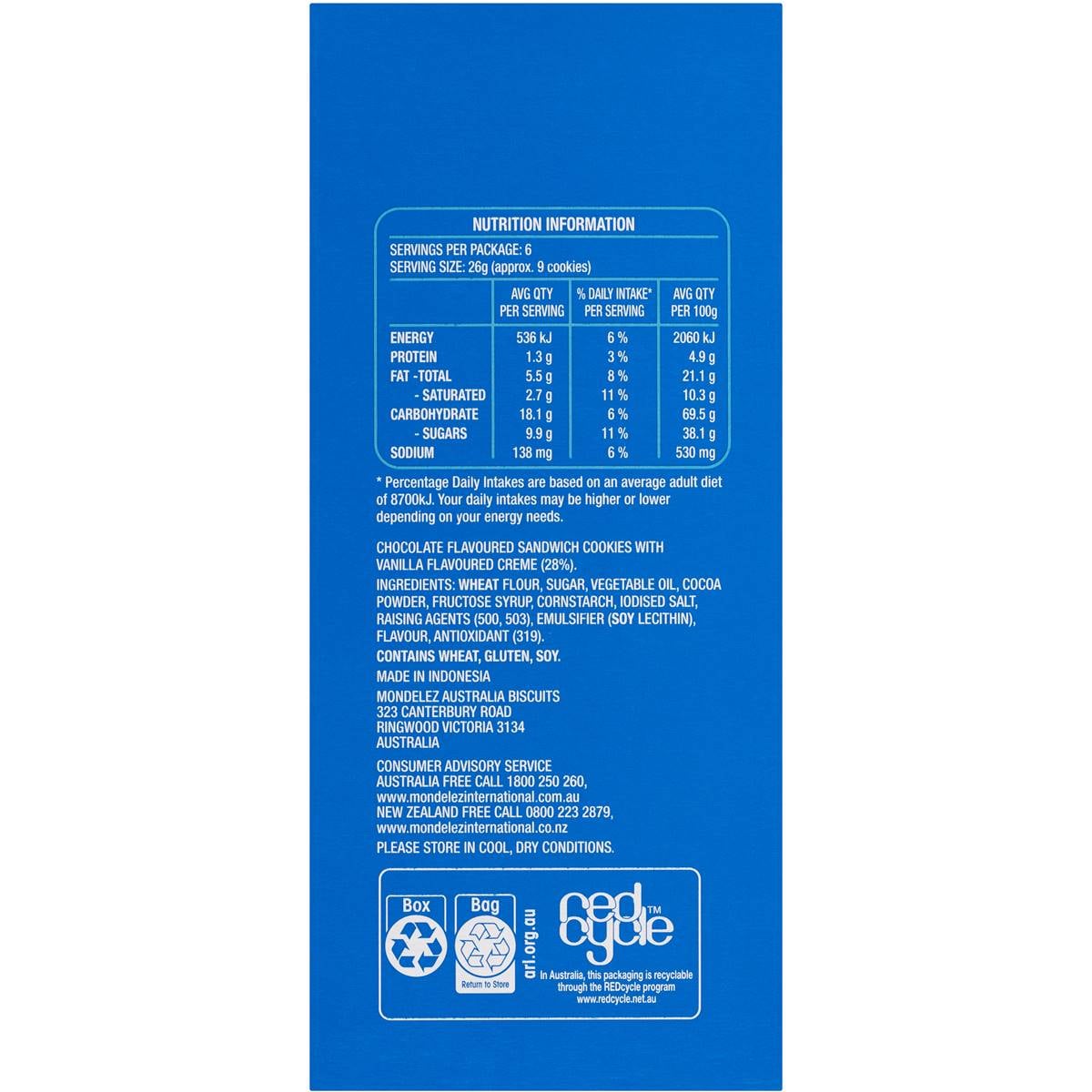 Oreo Mini Original Cookies Sharepack 157g | Woolworths