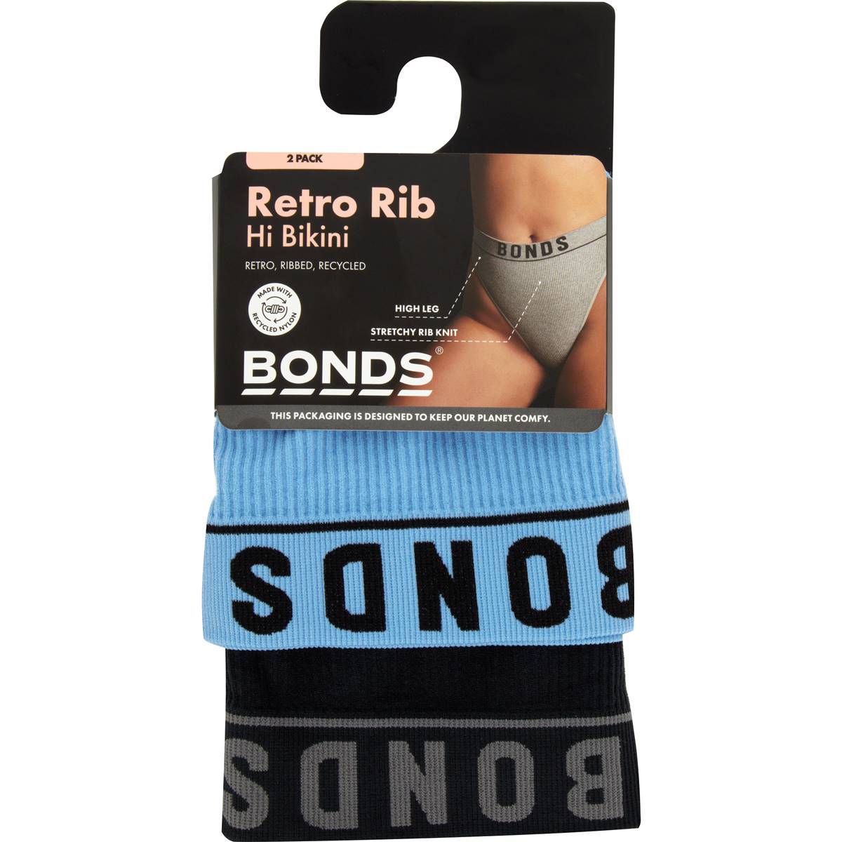Bonds Retro Rib Hi Bikini Size 10 Each | Woolworths