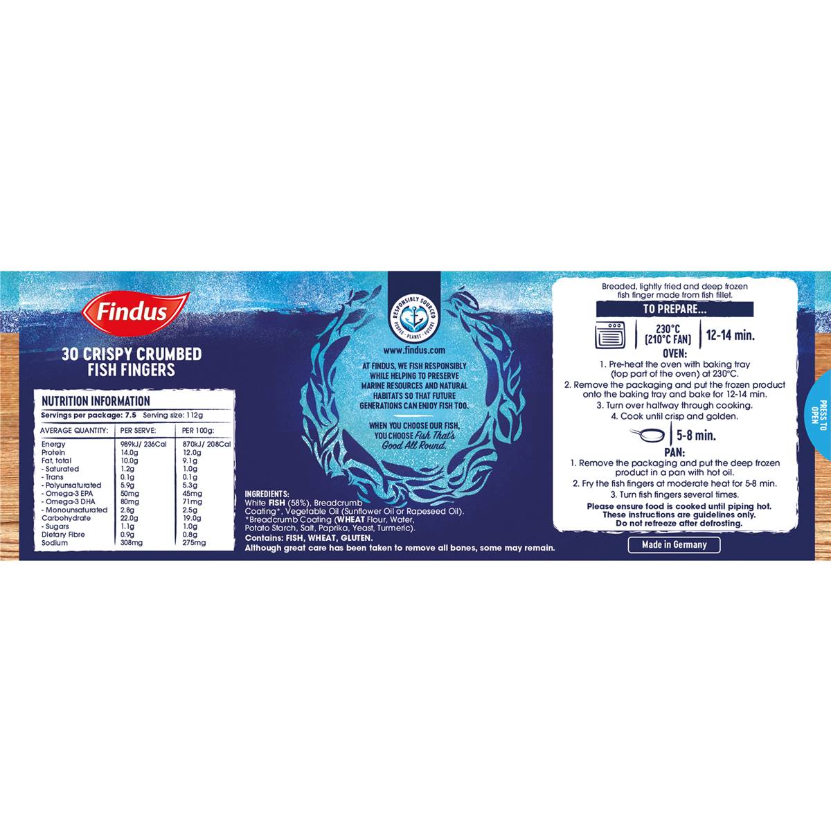 Findus Crumbed Fish Fingers 840g | Woolworths