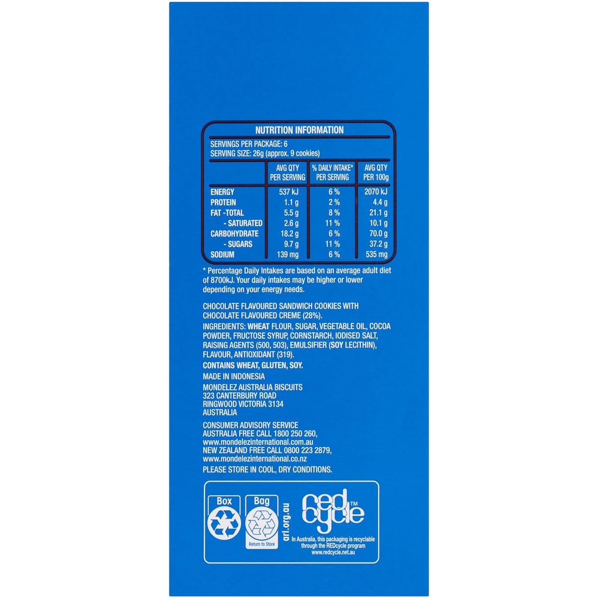 Oreo Mini Chocolate Cookies 157g | Woolworths