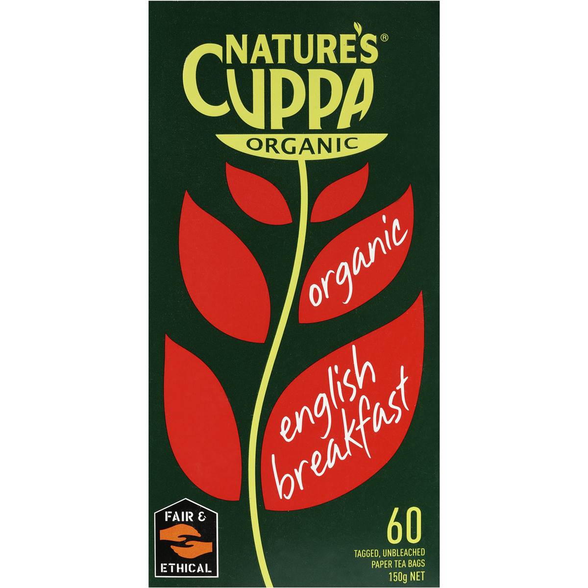 Natures Cuppa English Breakfast Tea Bags 60pk 150g Woolworths