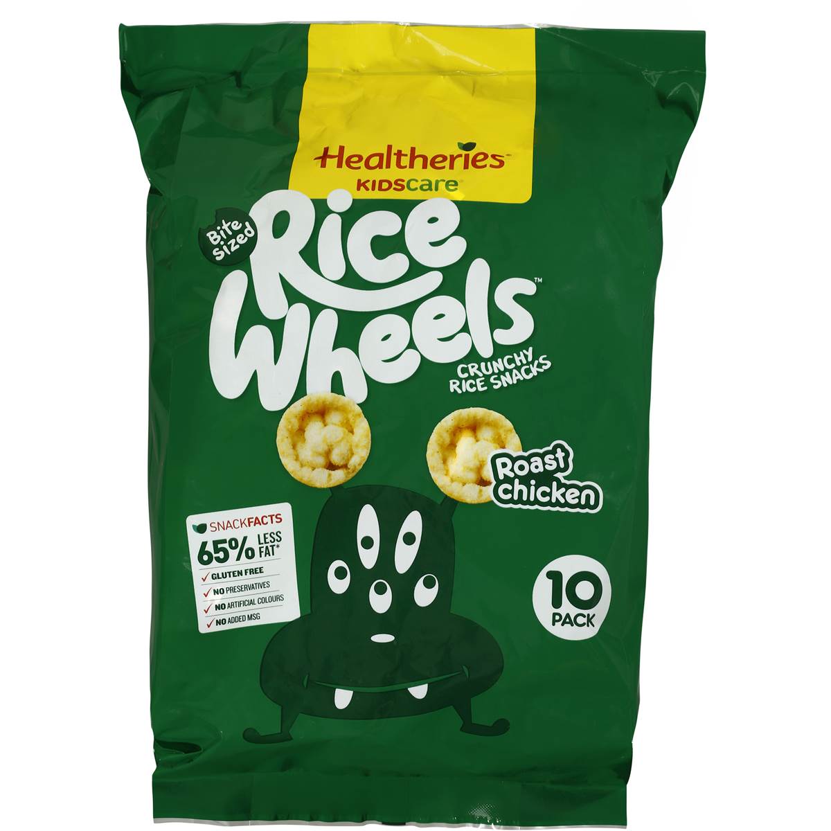 Healtheries Kidscare Rice Snacks Wheels Chicken 10pk 180g | Woolworths