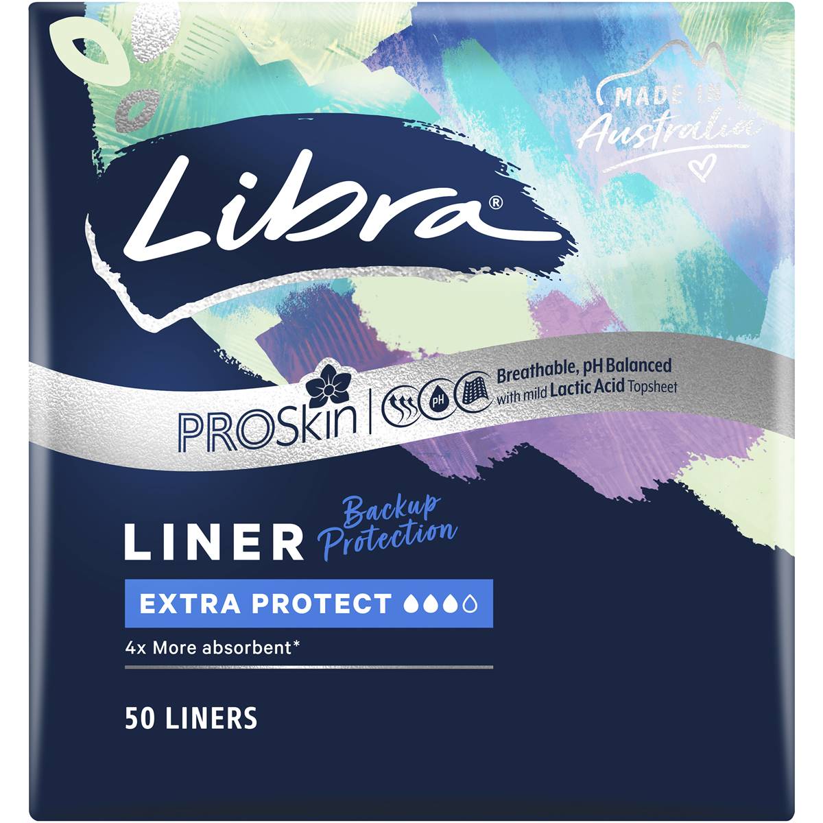Libra Pro Skin Liners Extra Protect 50 Pack | Woolworths