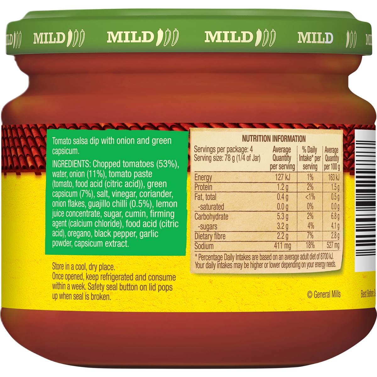 Old El Paso Chunky Salsa Dip Mild Mild 312g | Woolworths