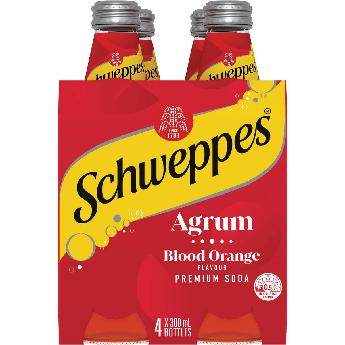 Schweppes Agrum Blood Orange Soft Drink Bottles Glass Multipack 300ml X ...
