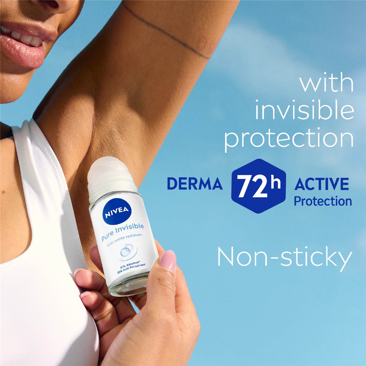 Nivea Pure Invisible Antiperspirant Roll On Deodorant 50ml | Woolworths