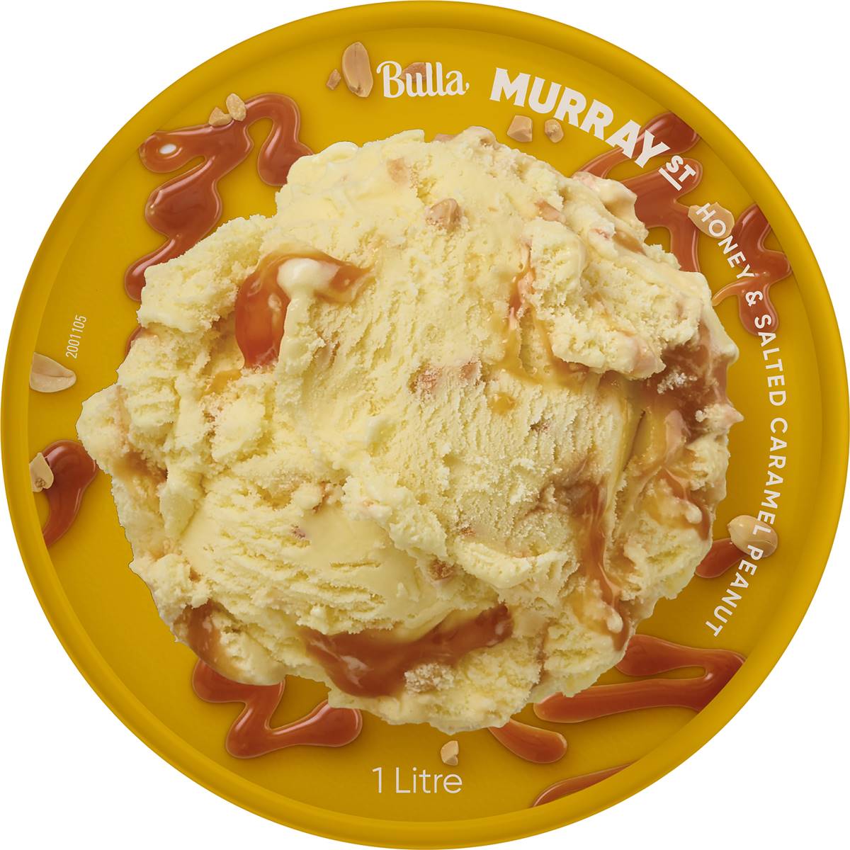Bulla Murray St Ice Creamery Honey & Salted Caramel Peanut Icecream 1l ...