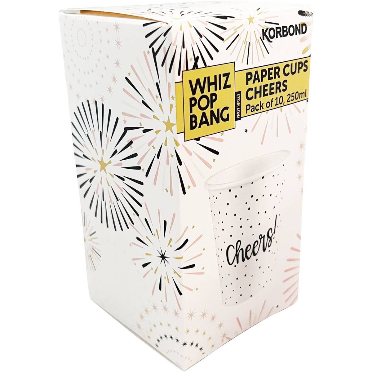 Whiz Pop Bang Paper Cups Hello 2023 10 Pack | Woolworths