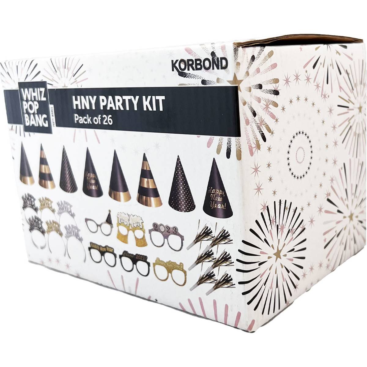 Whiz Pop Bang Happy New Year Party Kit 26 Pack | Woolworths