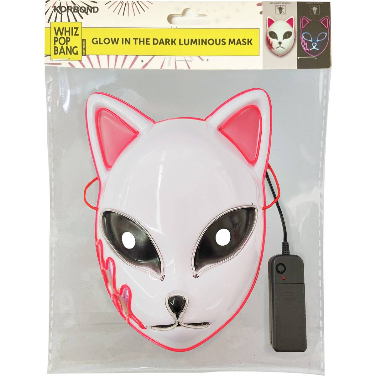 Whiz Pop Bang Glow In The Dark Luminous Mask Each | Woolworths