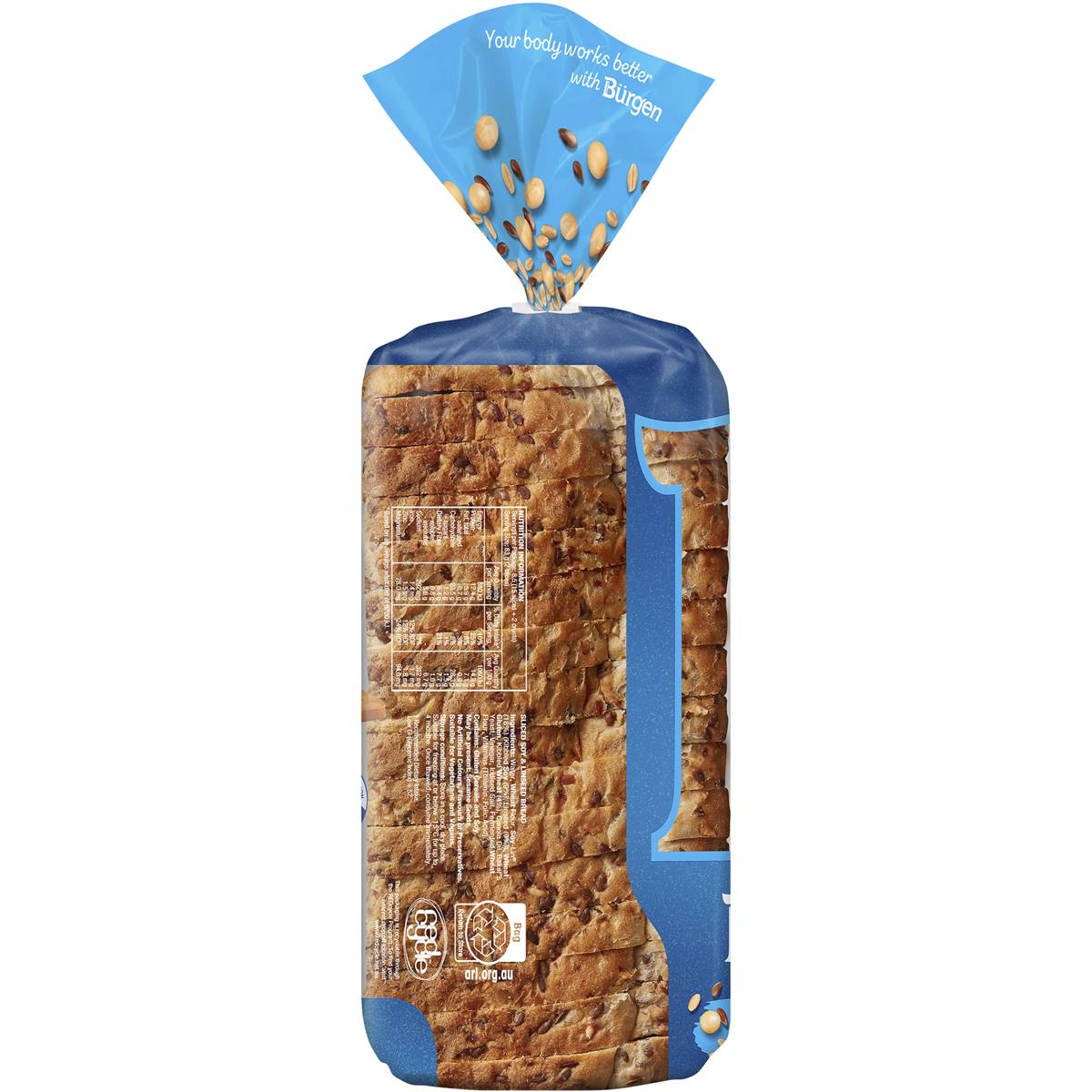 Burgen Soy And Linseed Low Gi Sliced Bread Loaf 700g Woolworths