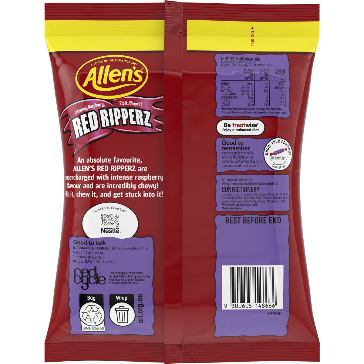 Allen's Red Ripperz Family Size 300g | Woolworths