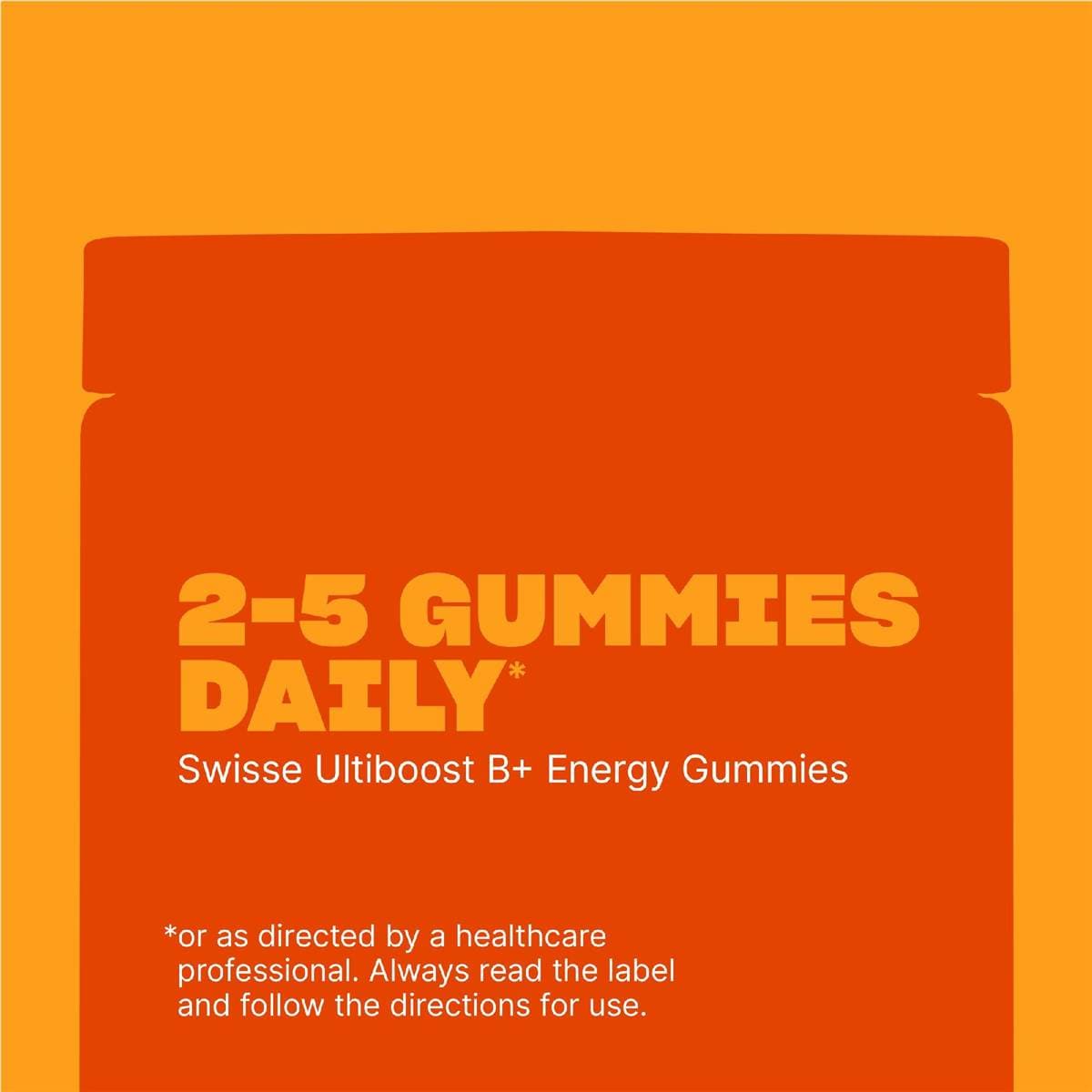 Swisse Ultiboost B+ Energy Gummies With Caffeine 60 Pack | Woolworths