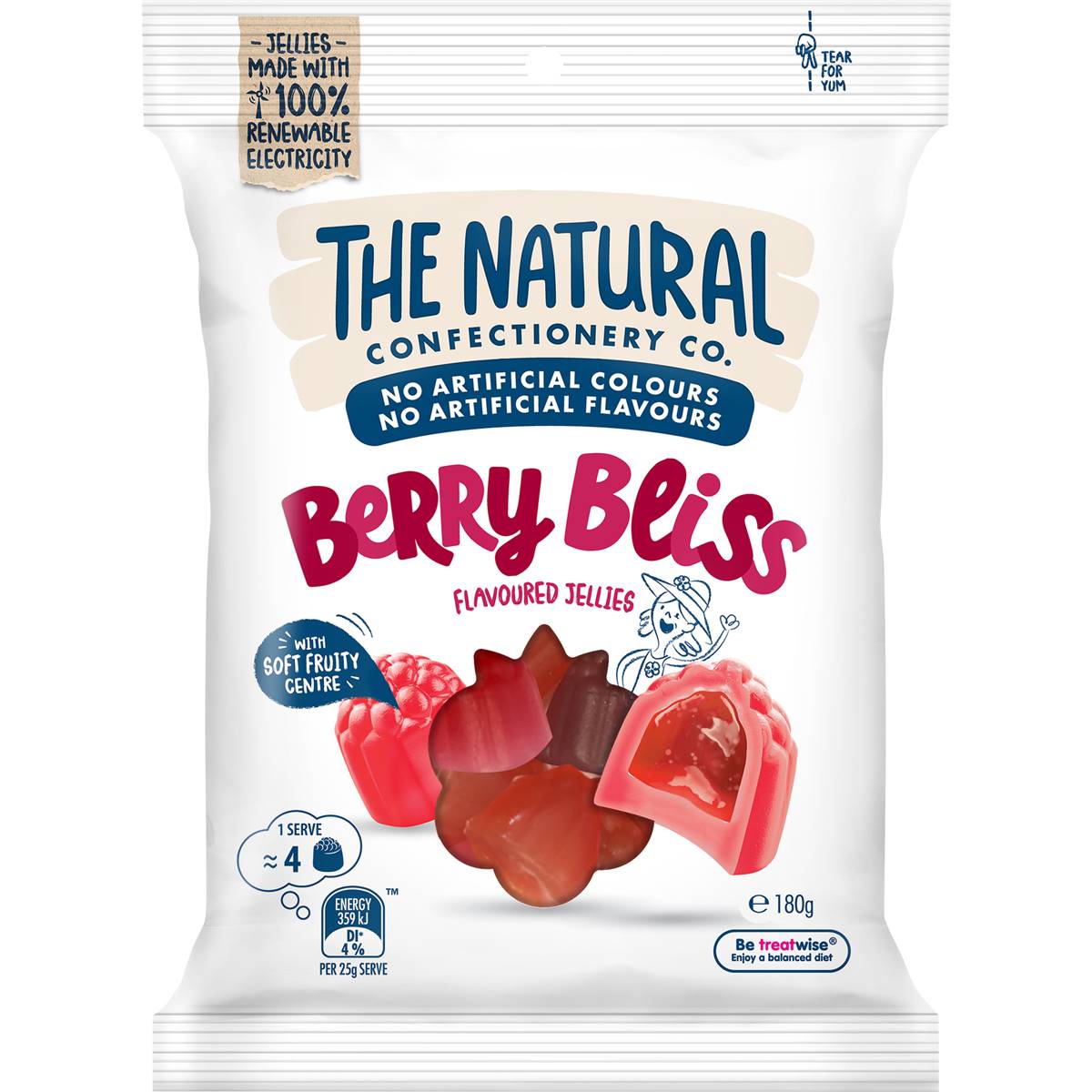 The Natural Confectionery Co. Berry Bliss Lollies 180g | Woolworths