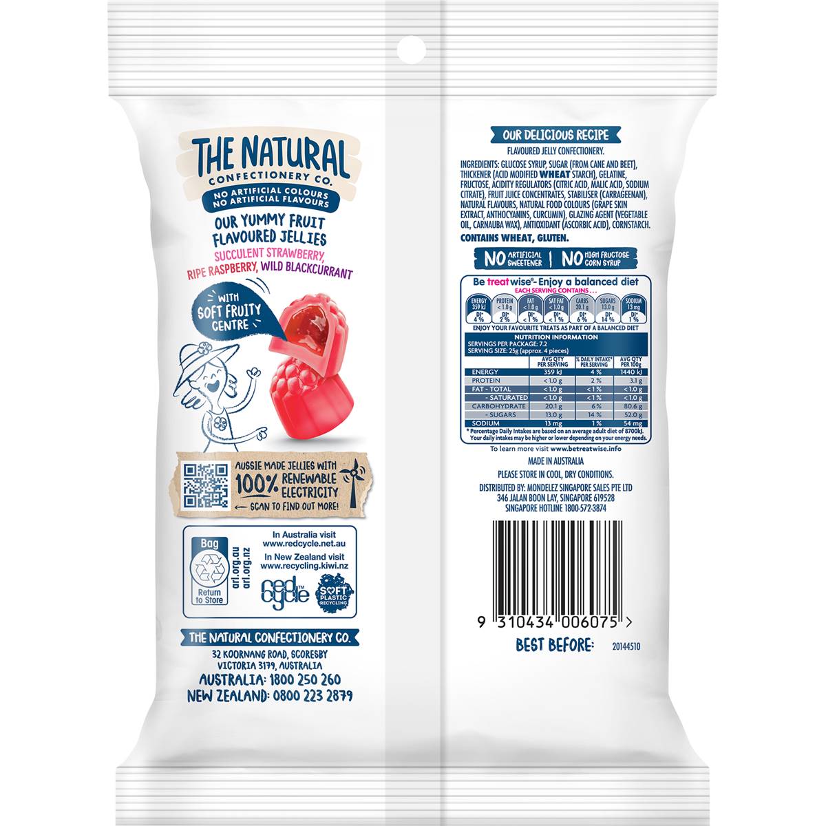 The Natural Confectionery Co. Berry Bliss Lollies 180g | Woolworths