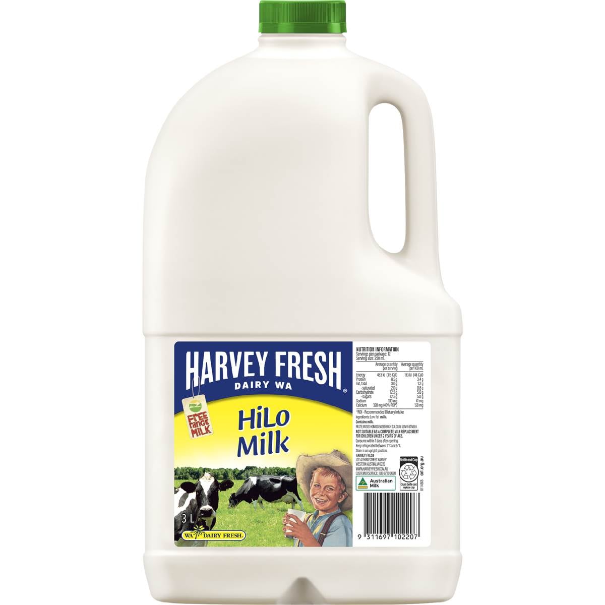 Harvey Fresh Light Milk 3l | Woolworths