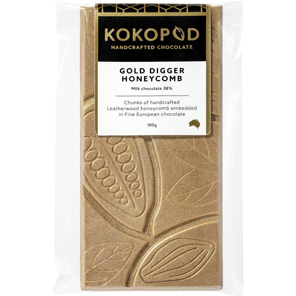 Kokopod Gold Digger Honeycomb Chocolate Block 100g | Woolworths
