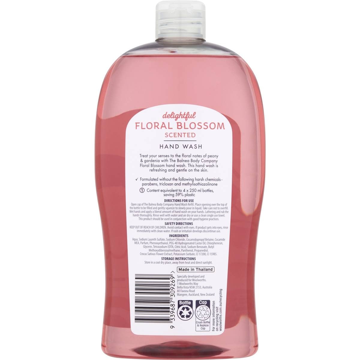 The Balnea Body Company Antibacterial Handwash Refill Delightful Floral ...