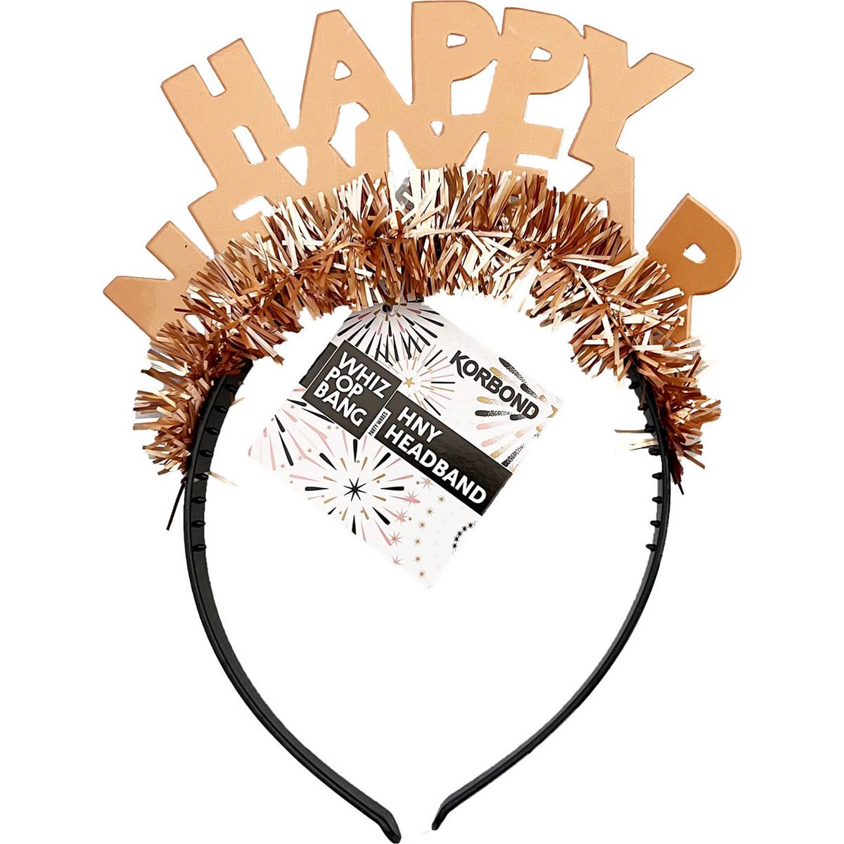 Headband Happy New Year Gold Each | Woolworths