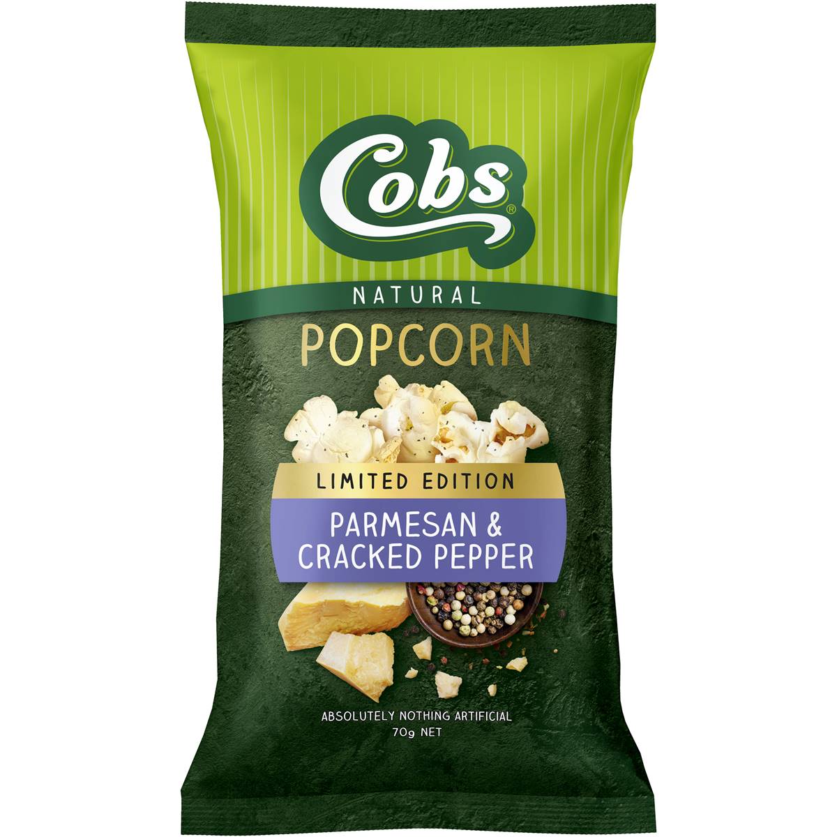 Cobs Popcorn Parmesan & Cracked Pepper 70g | Woolworths