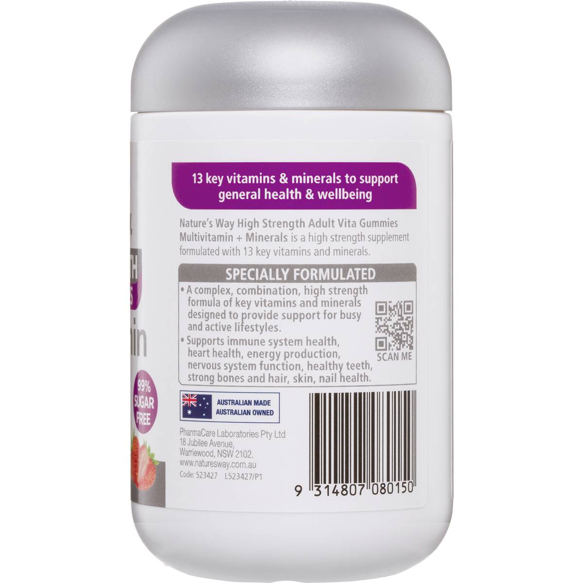 Nature's Way High Strength Multivitamins & Minerals Adult Gummies 65 ...