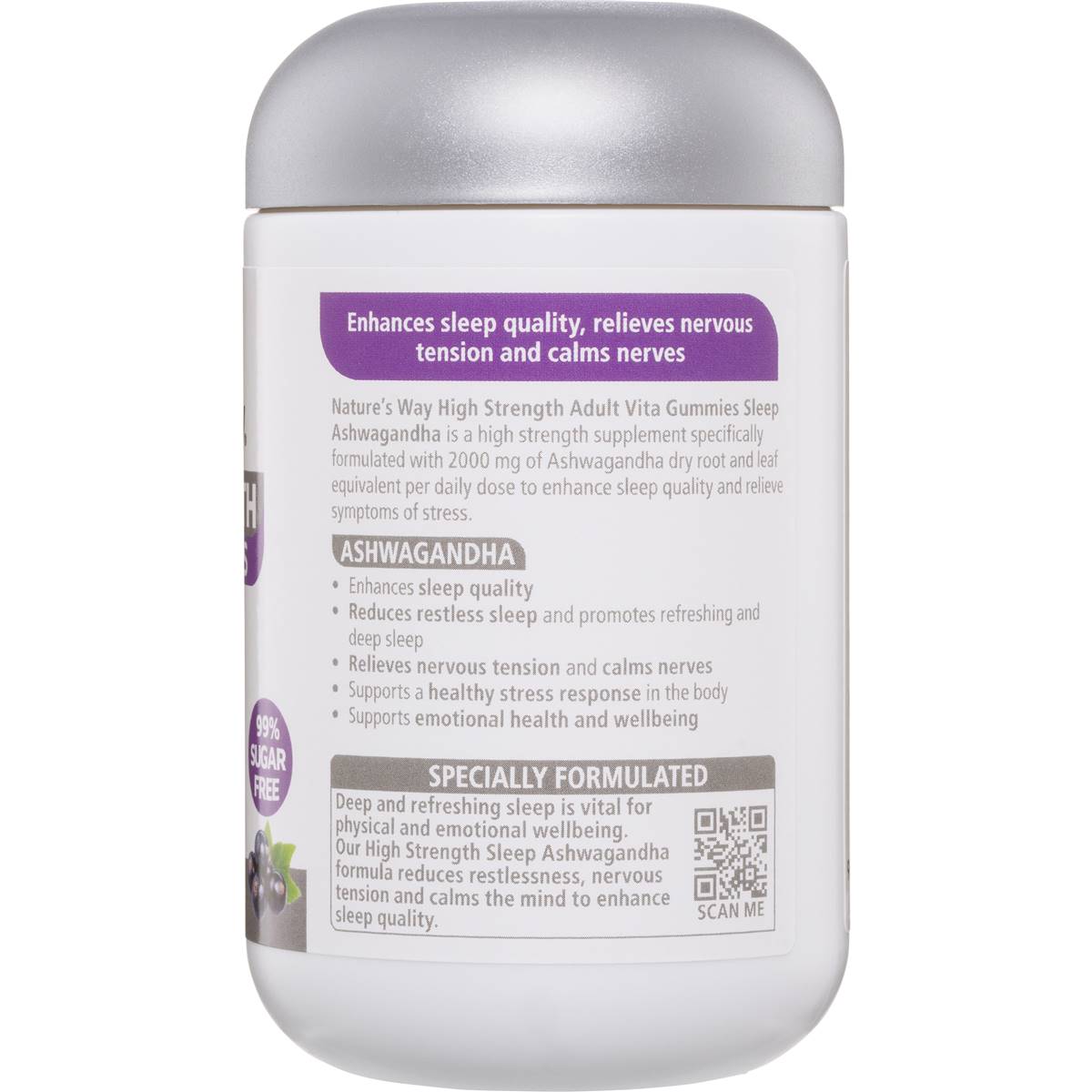 Nature's Way High Strength Sleep Ashwagandha Adult Vita Gummies 40 Pack ...