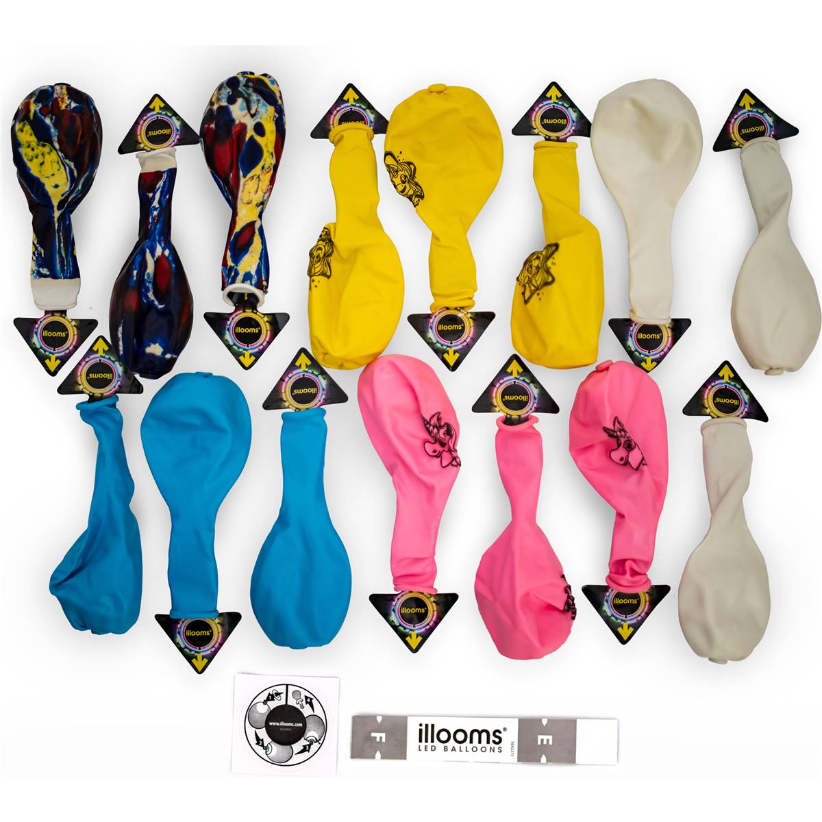 Illooms Led Balloons Unicorn Light Up Balloons 15 Pack | Woolworths