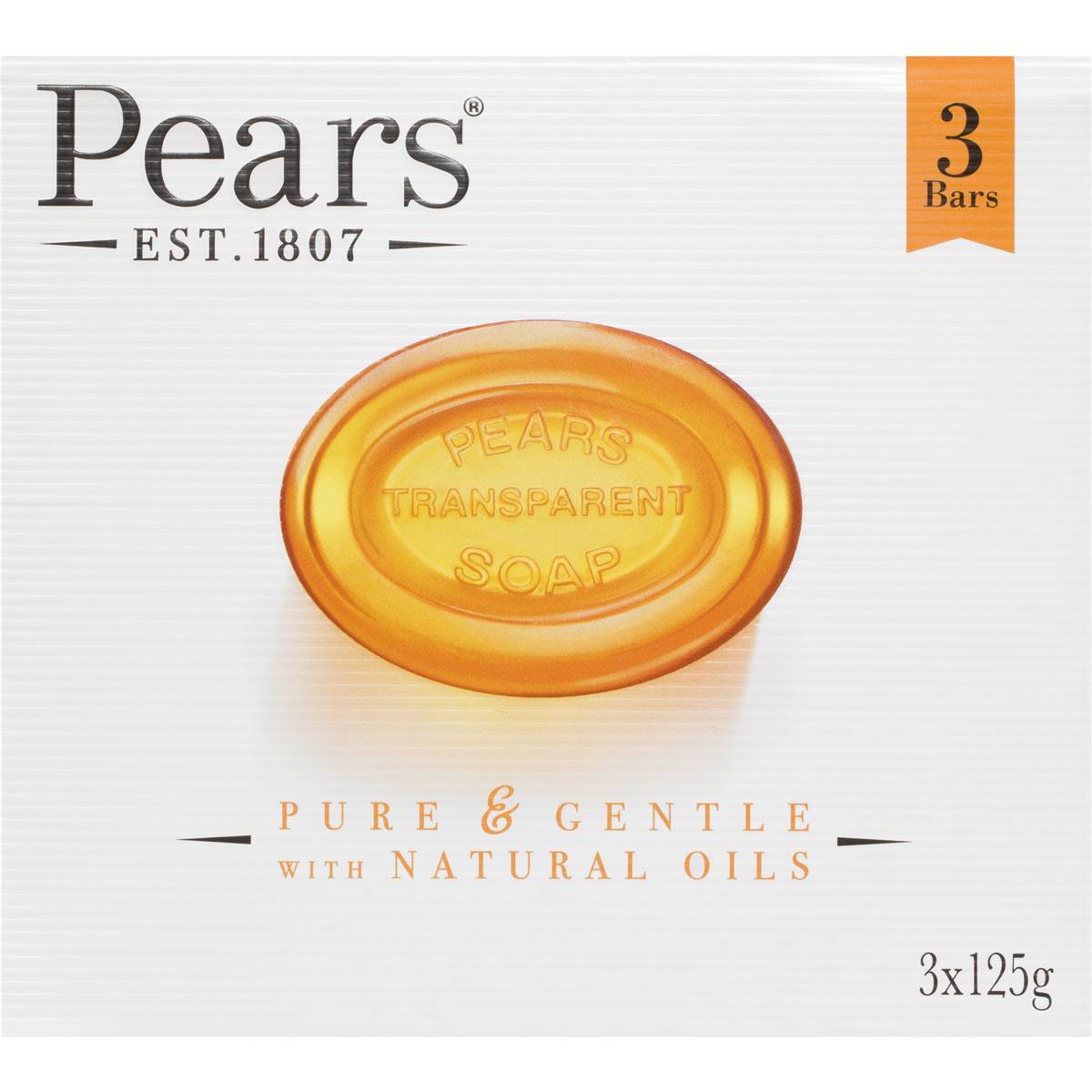 Pears Soap Bar Transparent 3x125g | Woolworths