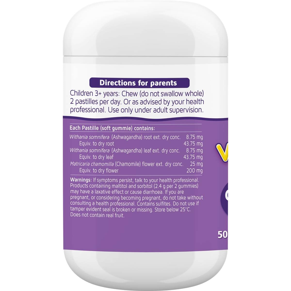 Nature's Way Kids Smart Vita Gummies Calm & Sleep 50 Pack | Woolworths