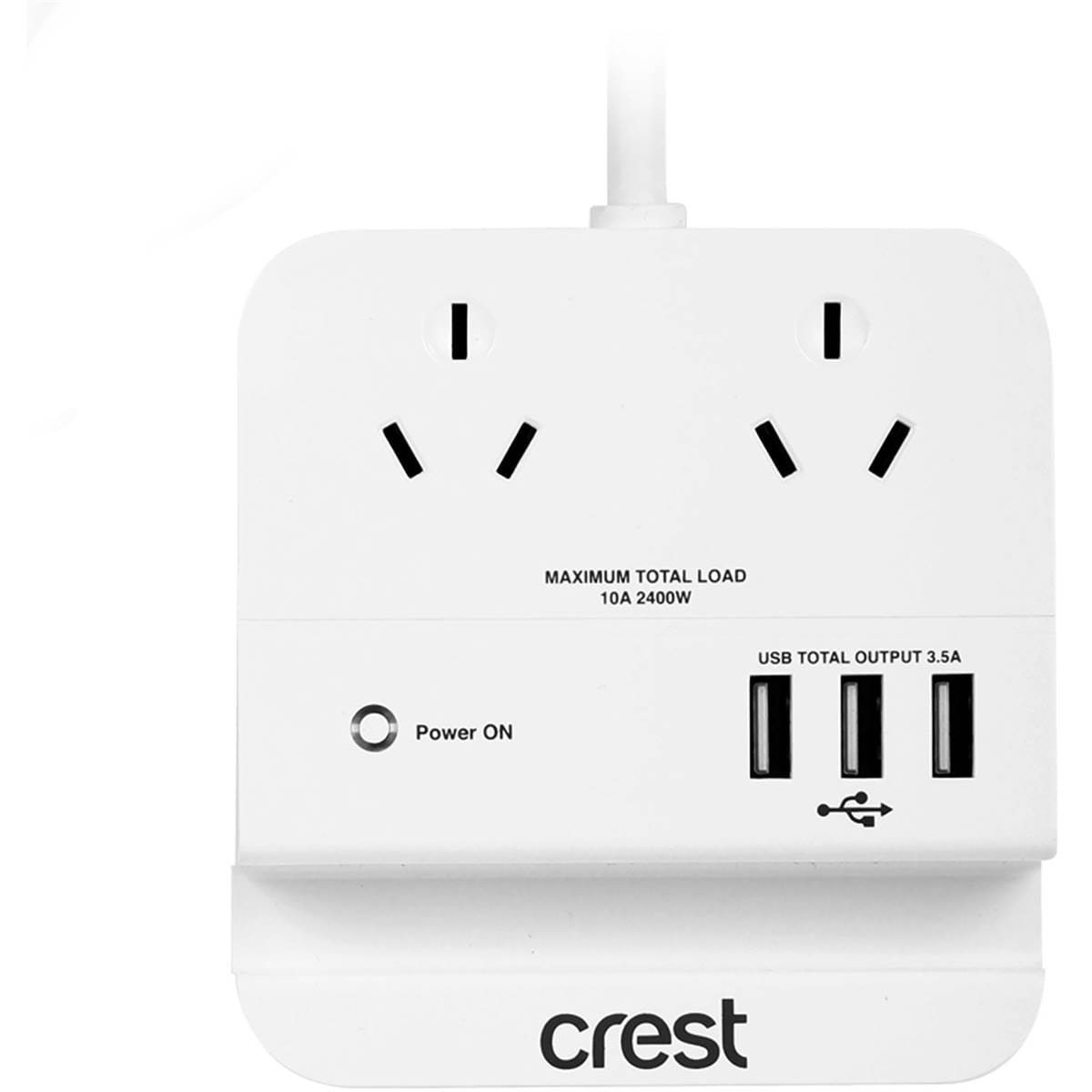 Crest Crest Power Hub 2 Socket 3 Usb 3g | Woolworths
