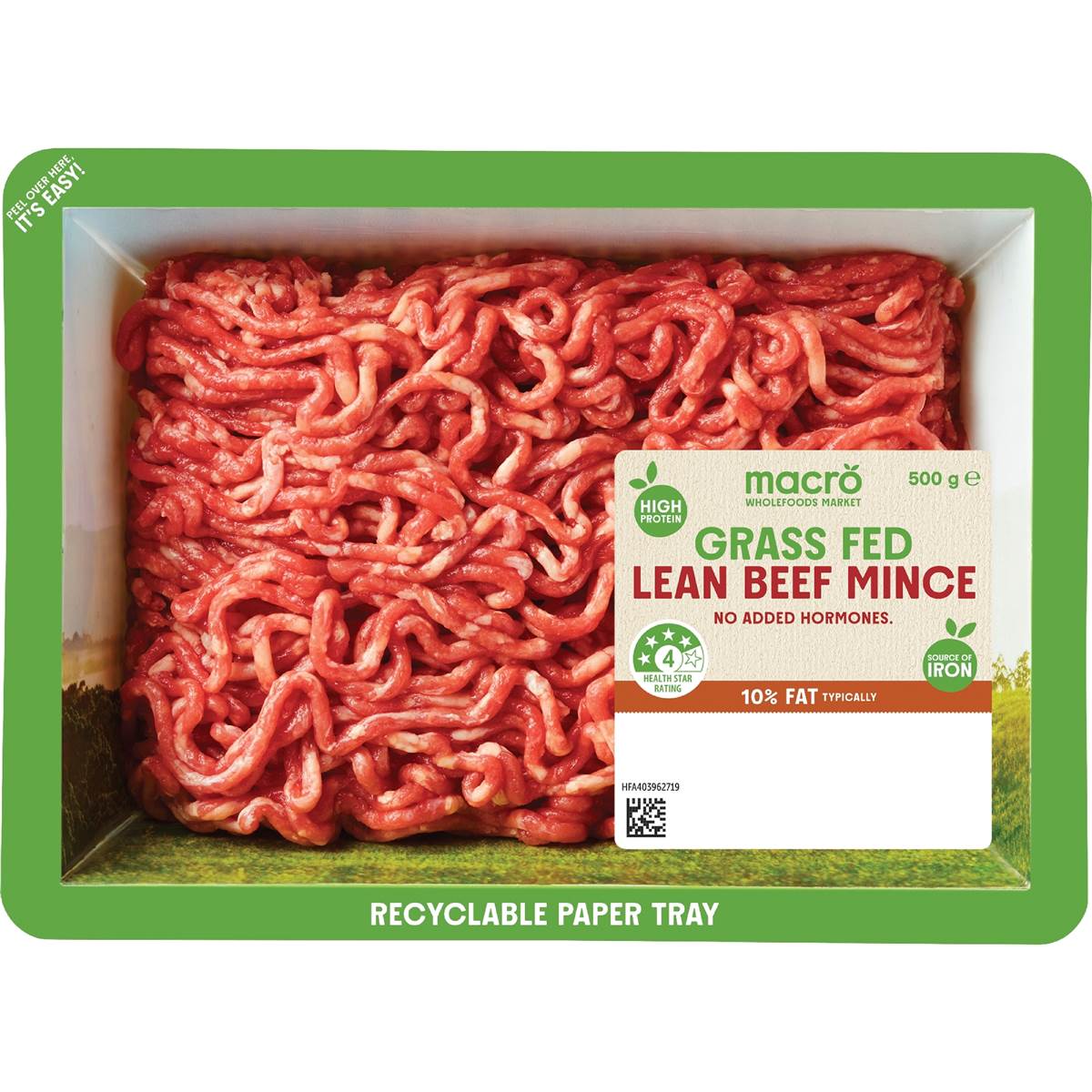 Macro Grass Fed Beef Mince Lean 500g Woolworths