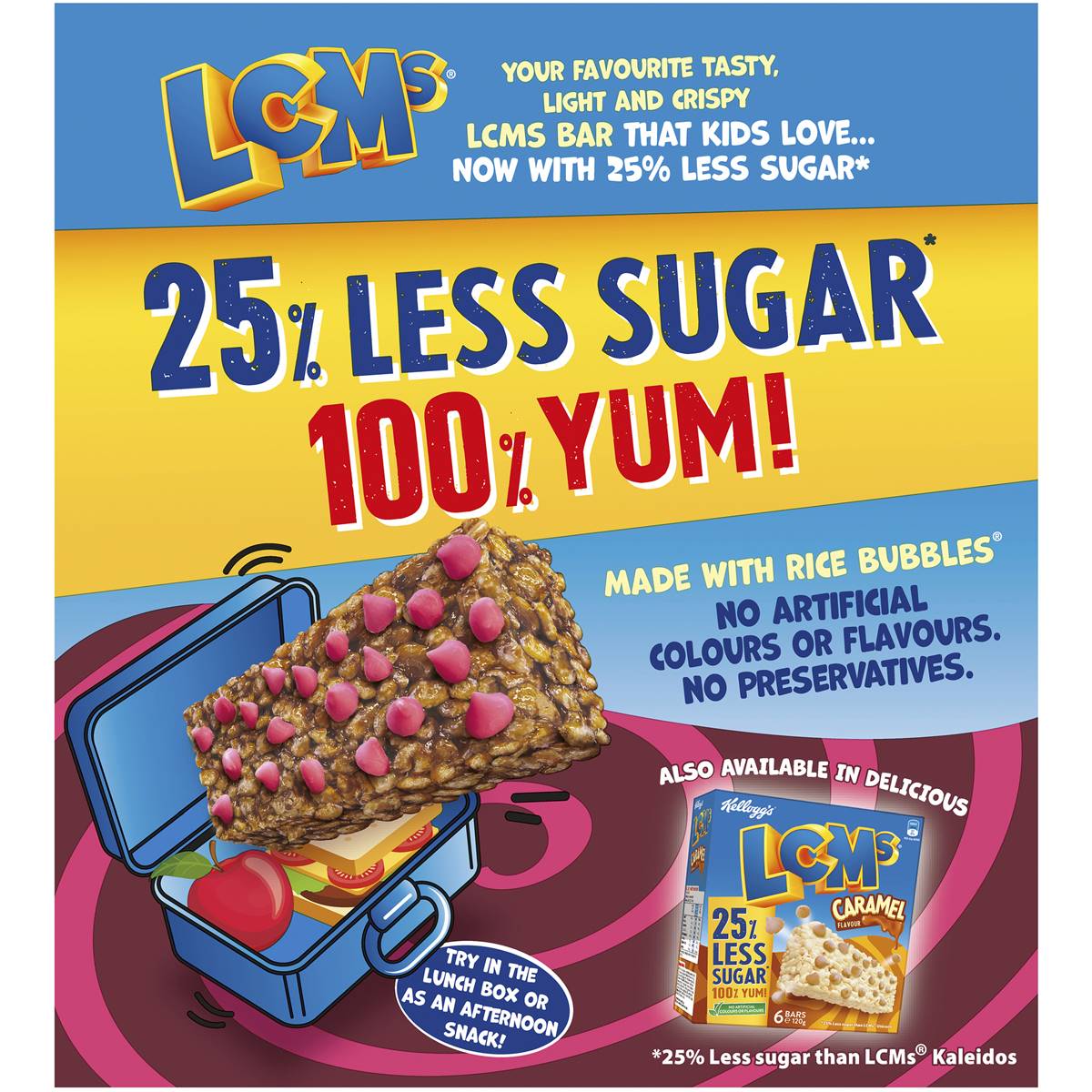 Kellogg's Lcms 25% Less Sugar Choc Strawberry Snack Bars 6 Pack ...