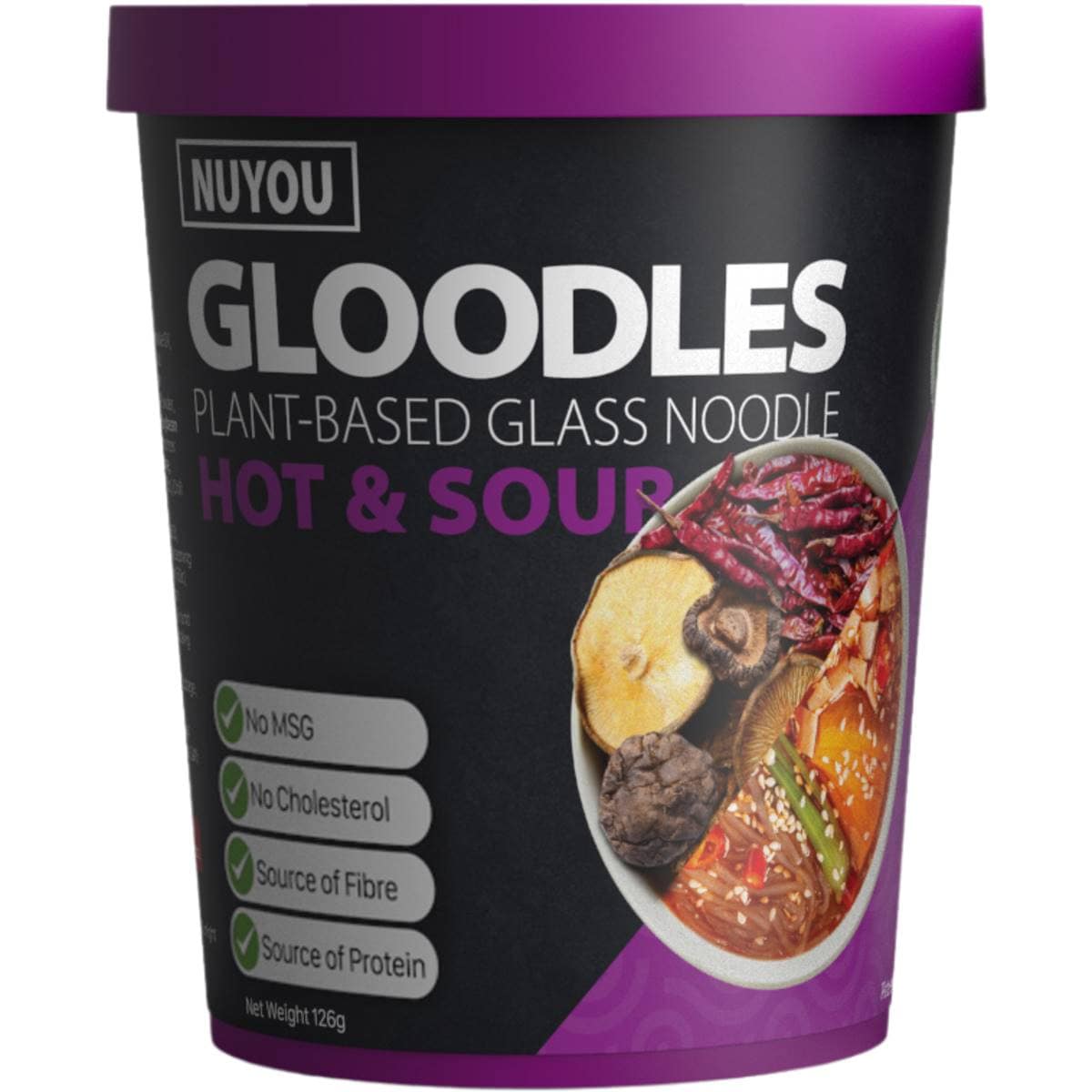Nuyou Gloodles Hot & Sour Plant Based 126g | Woolworths