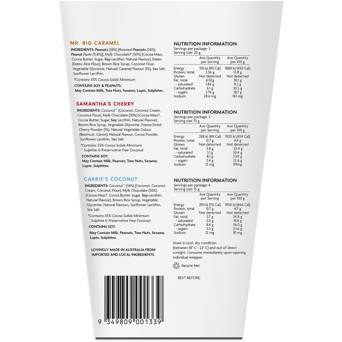 Health Lab Mini Mix Chocolate Bars 165g | Woolworths