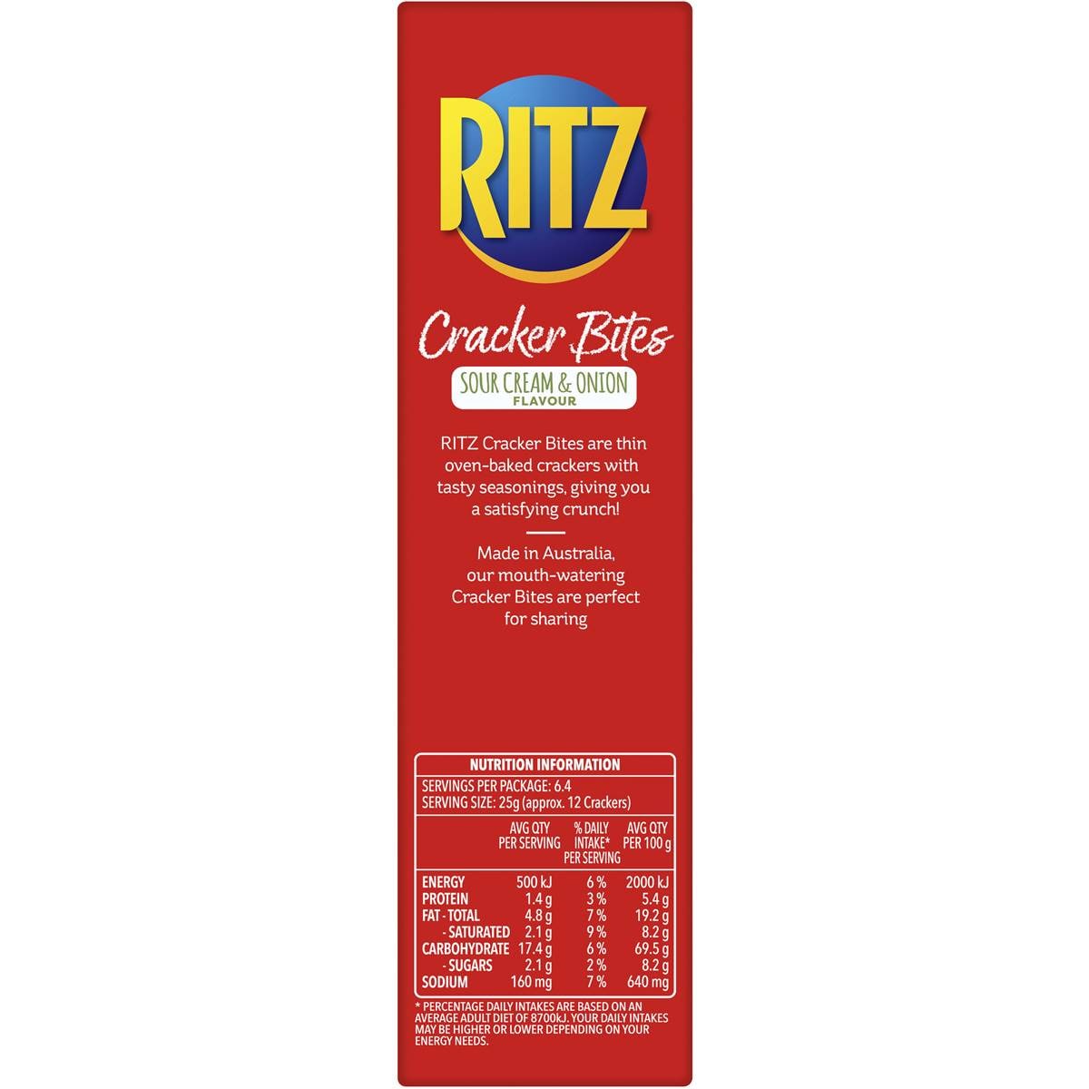 Ritz Sour Cream & Onion Cracker Bites 160g | Woolworths