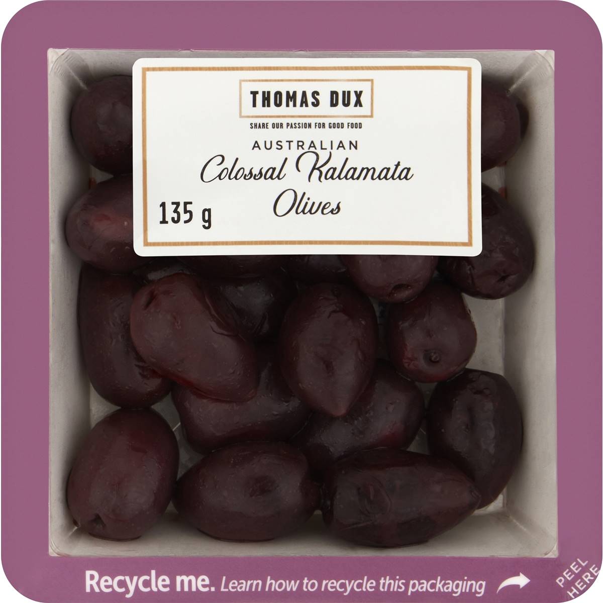 Thomas Dux Australian Colossal Kalamata Olives 135g | Woolworths